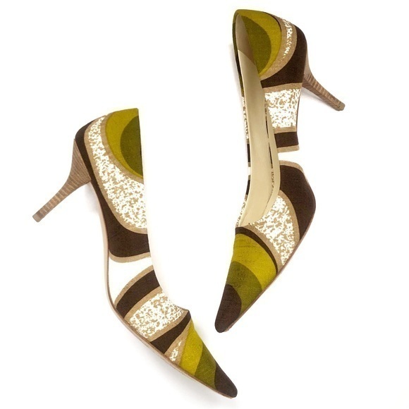Miu Miu | Shoes | Miu Miu Linen Fabric Multicolored Mixed Print ...